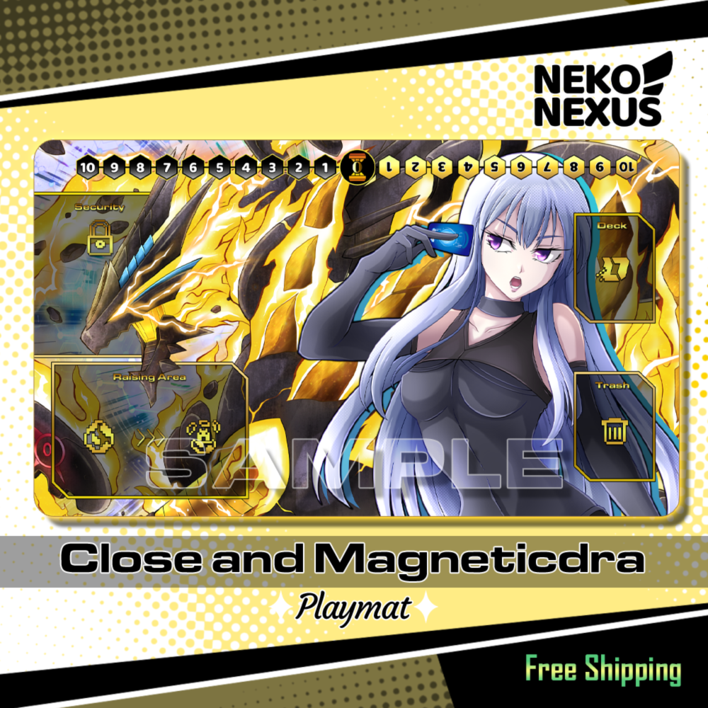 Playmat Close and Magneticdramon Digimon Card Game - 14"X24" / 35X60 ...