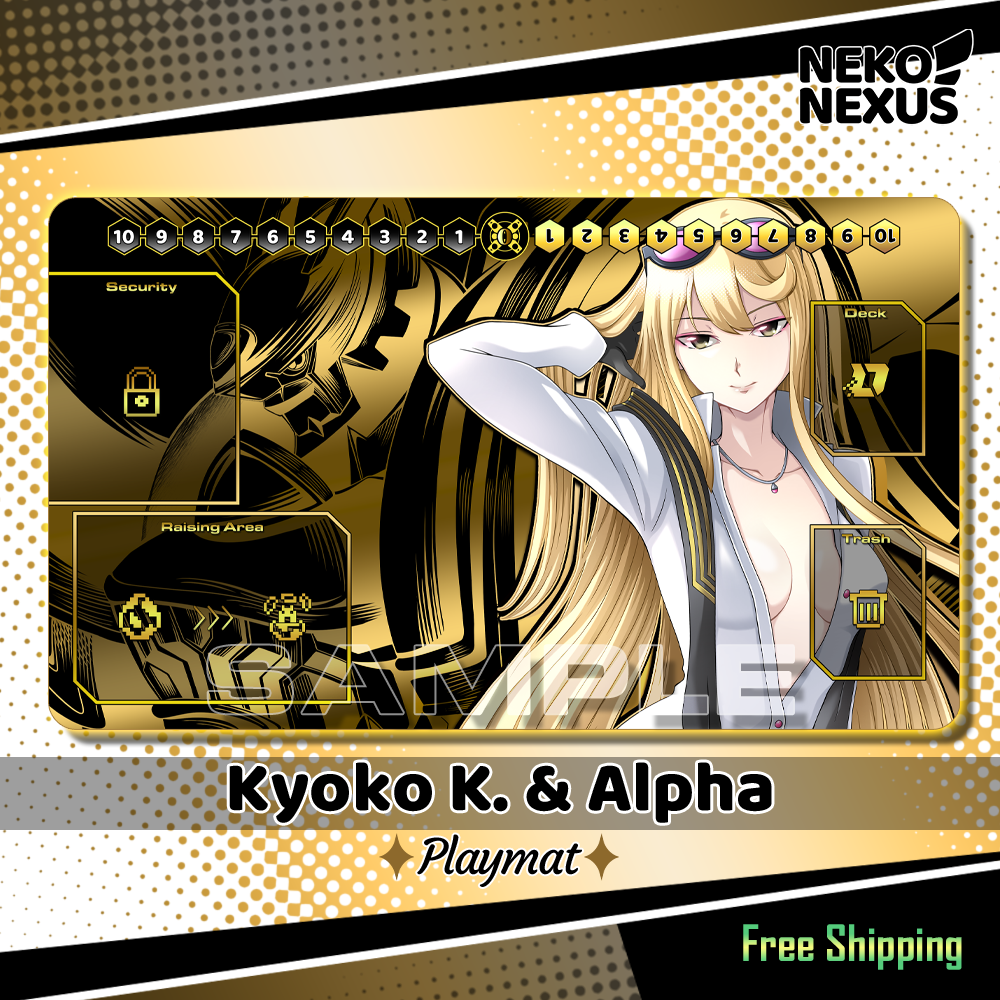 Playmat Kyoko & Alphamon - Digimon Card Game - 14"X24" / 35X60x0.2cm ...