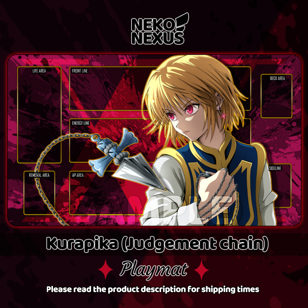 Playmat Kurapika - Judgement Chain - UA - NekoNexus - 14"x24" / 34 ...
