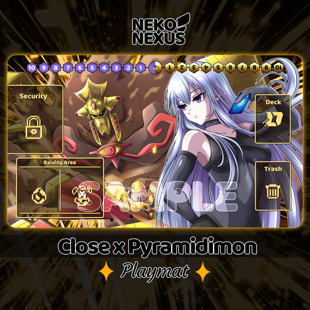 Playmat Close and Pyramidimon – NekoNexusDesigns